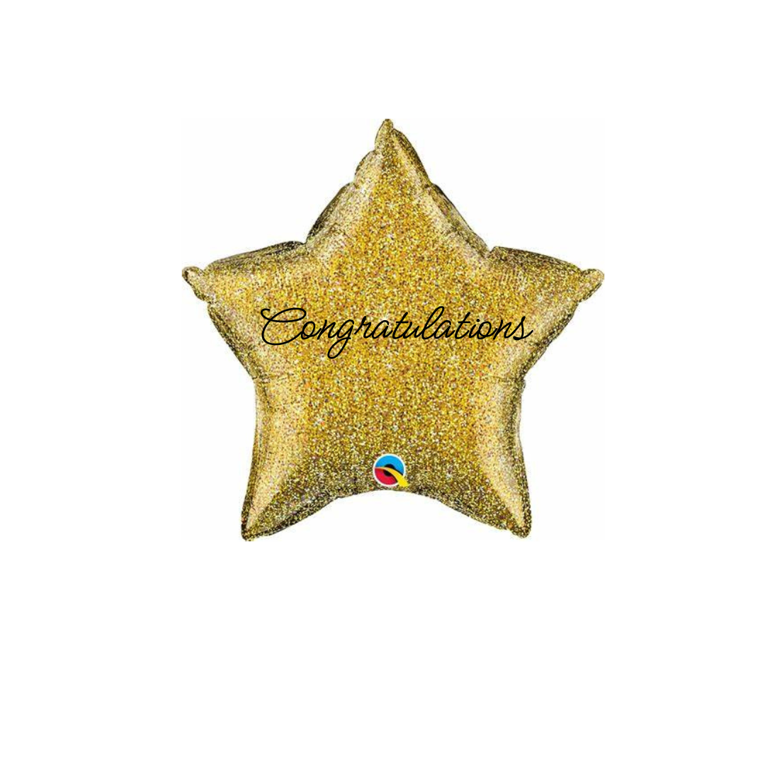 Congratulations Personalised Star – Balloonery