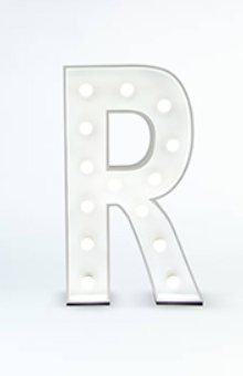 Light Up Letter R – Balloonery
